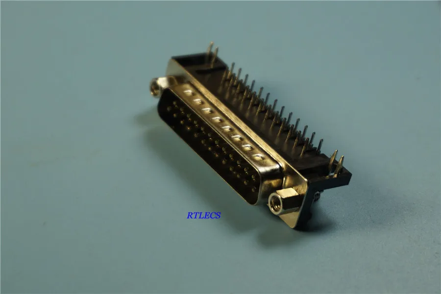 5Pcs D SUB 25 Position Connector Plug Male Pins 25 Pin 2 Rows Pin Right ...