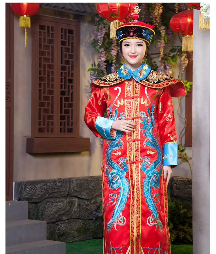 Ancient Royal Chinese Emperor Empress High Quality Red And