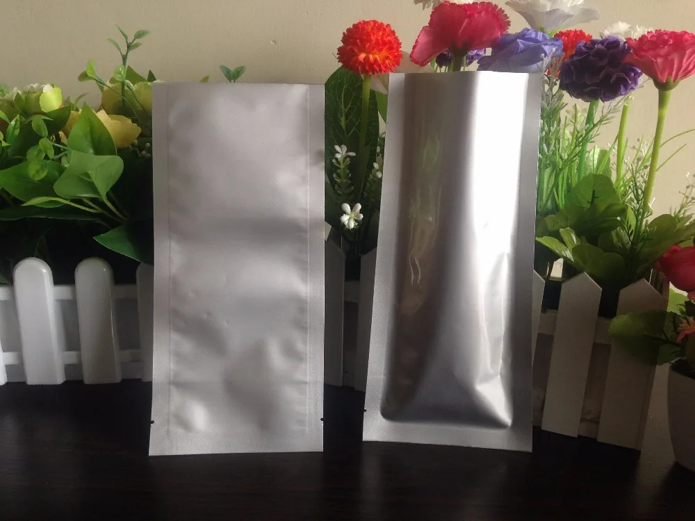 5*11cm, 200pcs/lot Pure Aluminium Bag - Silvery White Foil Liquid Pouch ...