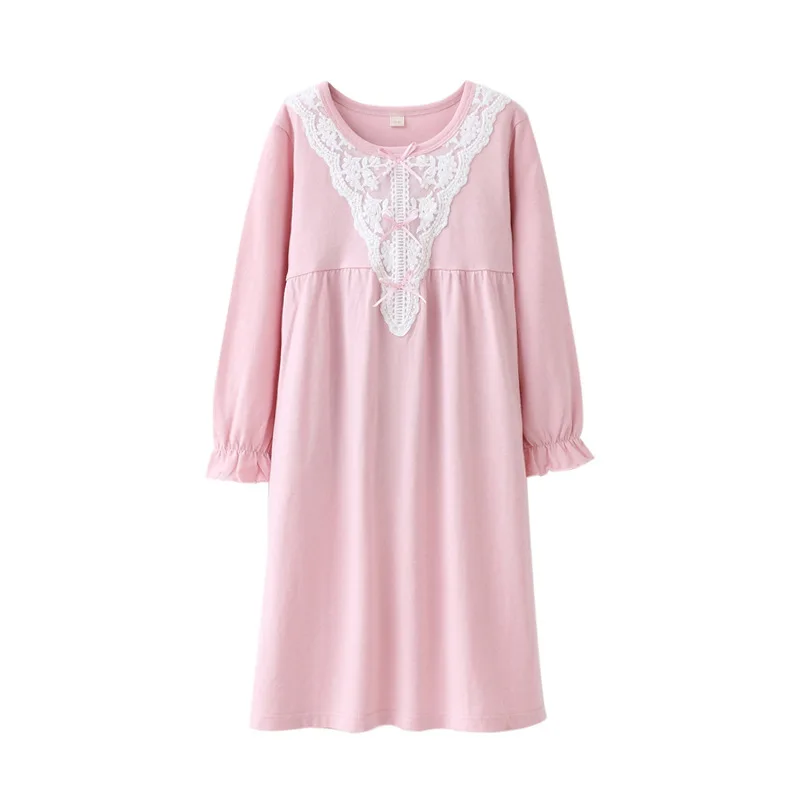 Kids Girls Spring Full Sleeve Elegant Pink Sweet Large Loose Children ...