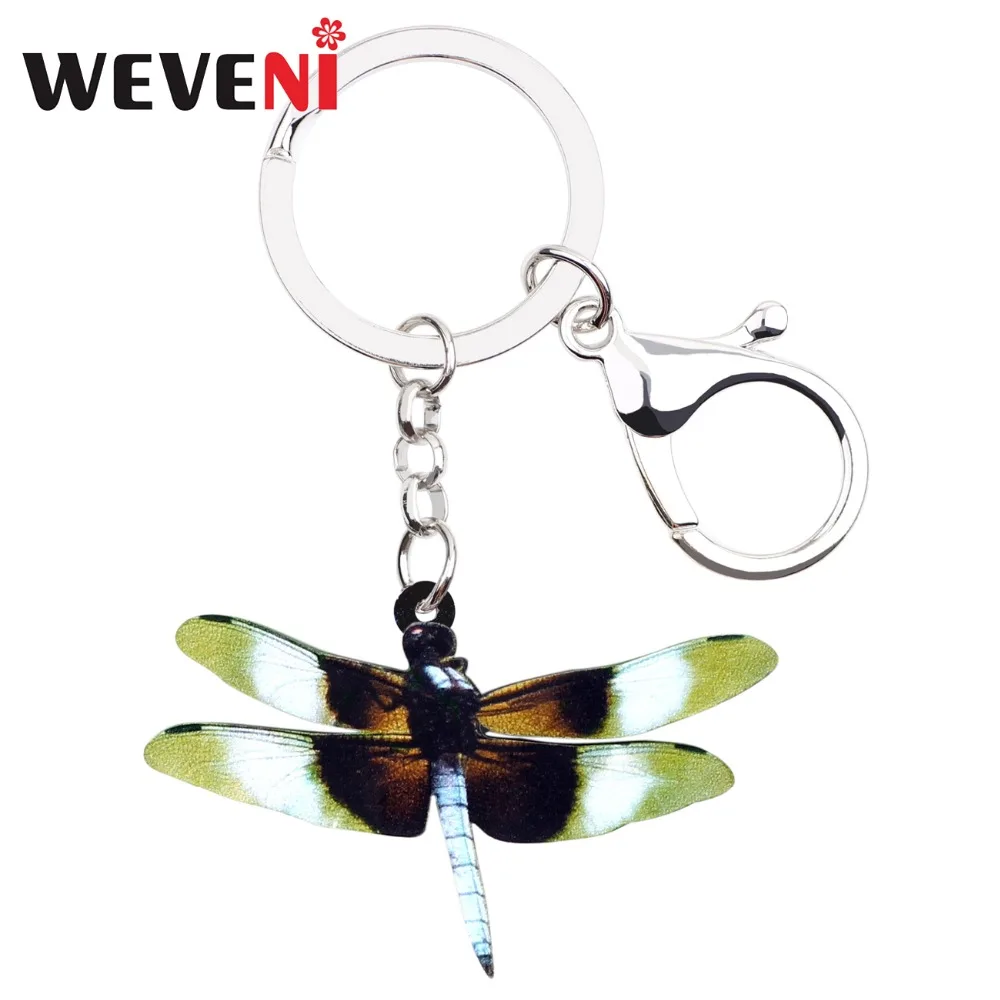WEVENI Acrylic Anime Green Dragonfly Key Chains Keychains Pendant ...