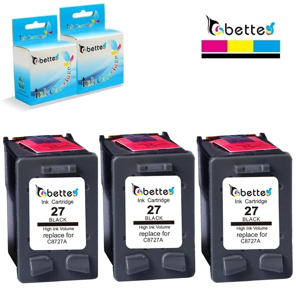3pk, заправка картриджей для hp 27 hp 27 Officejet 4259 серии 5600 5605 ...