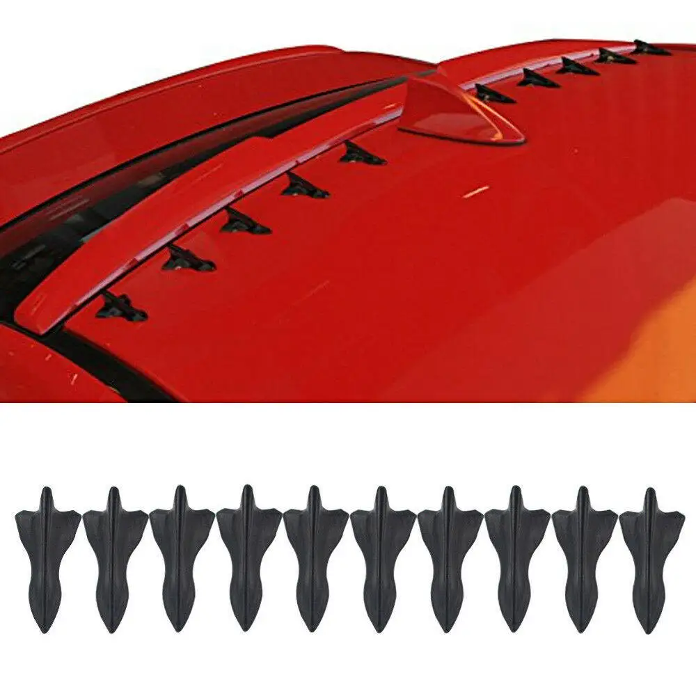 10Pcs Shark Fin Wing Diffuser Vortex Generator Universal Car Roof ...