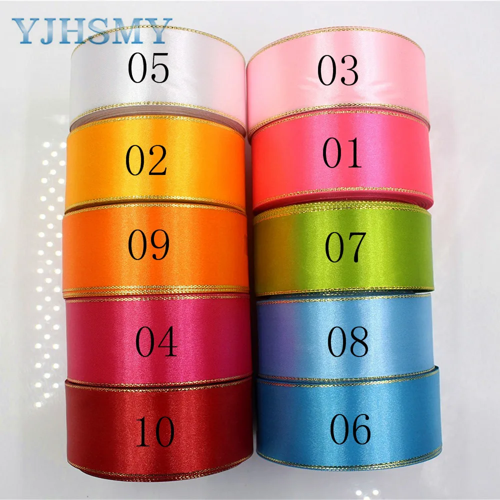 YJHSMY 1710233 38mm 10 color can choose 25 Yards Satin Ribbon Wedding ...