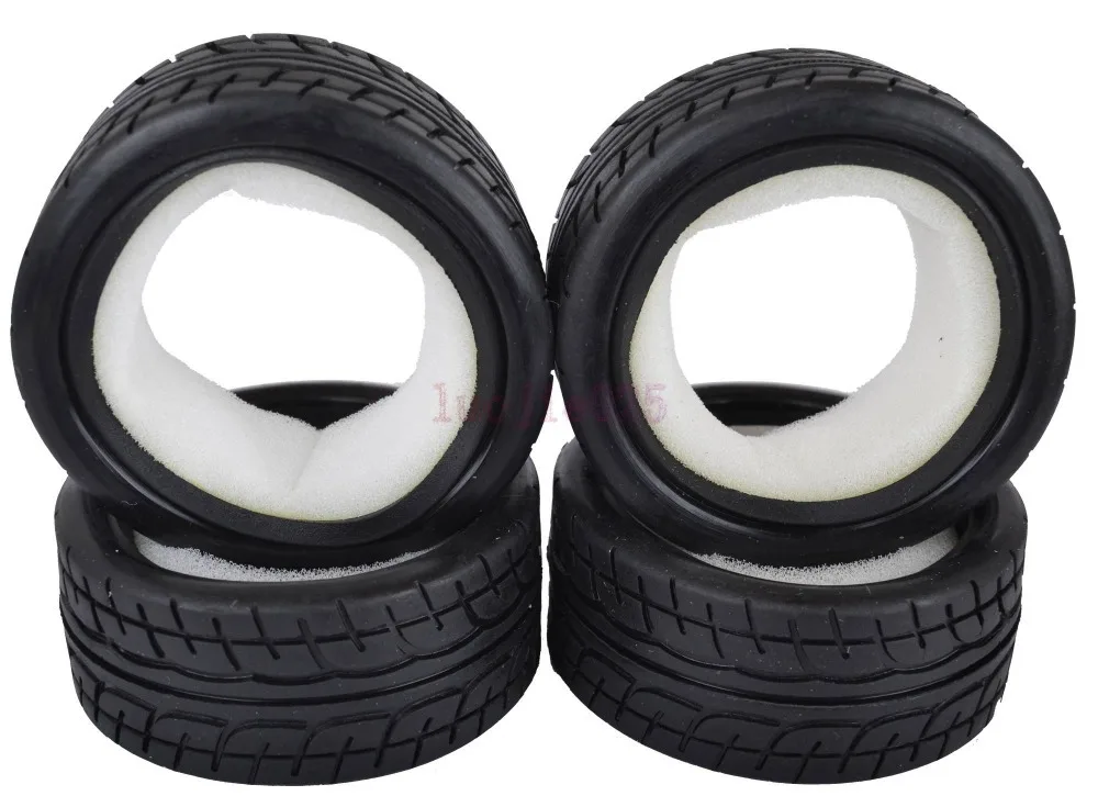 4PCS 65mm RC 1/10 1:10 On Road Car Soft Rubber Tyre Tires Fit HSP HPI ...