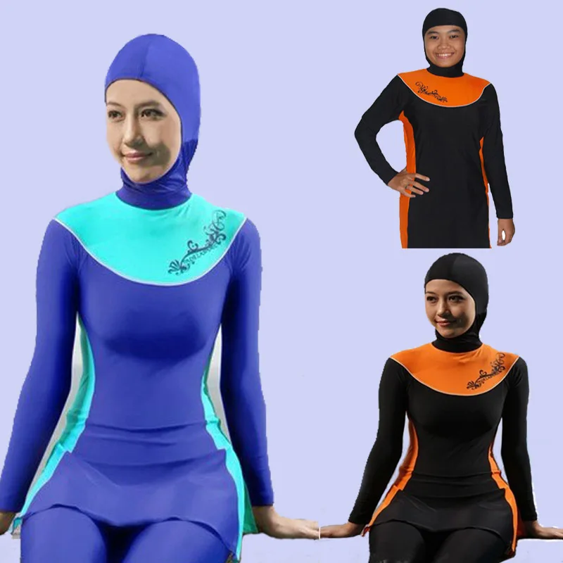 Full Cover Modest Swimwear Islamic Swimsuit Beachwear Jewish Hindu ...