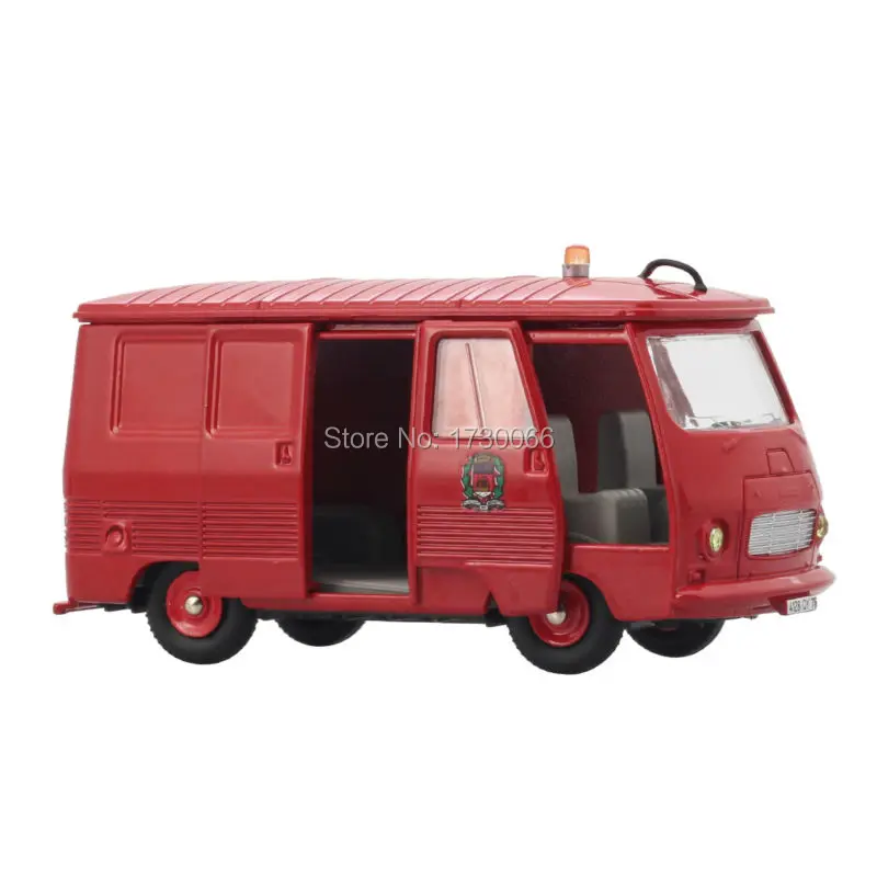 DINKY TOYS Atlas 1/43 570P 570 P Red Car FOURGON PEUGEOT J7 Station ...