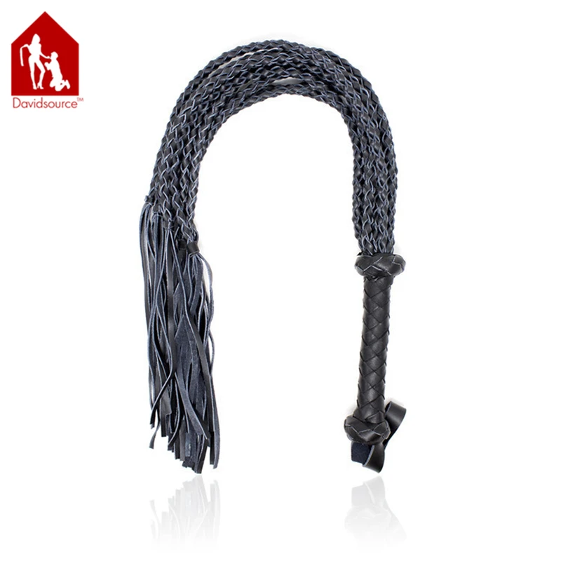 Davidsource Leather Knitted Pigtail Whip With Hand Strap Flogging ...