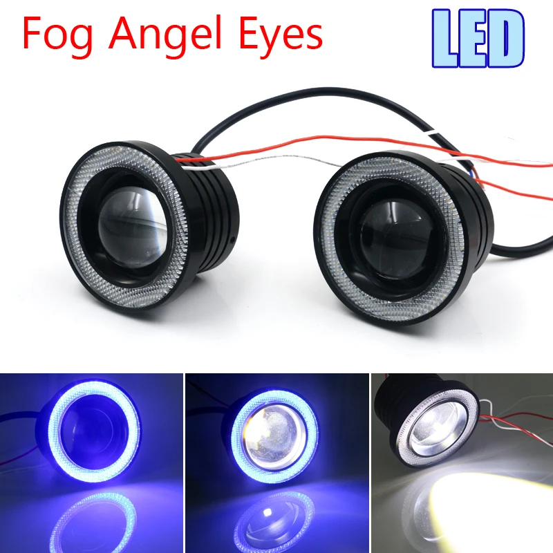 2015 100% New LED Car Fog Angel Eyes With High Intensity Blue L.E.D ...