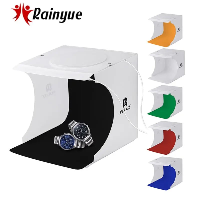 PULUZ 8" 2LED Panels Folding Portable Light Box Photo Lighting Studio ...