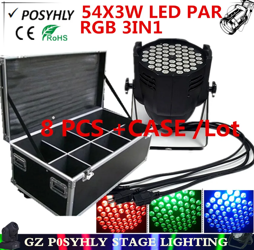 8pcs-RGB-3in1-54X3W-LED-Par-Light-Flight-Case-full-color-PAR-air-box ...