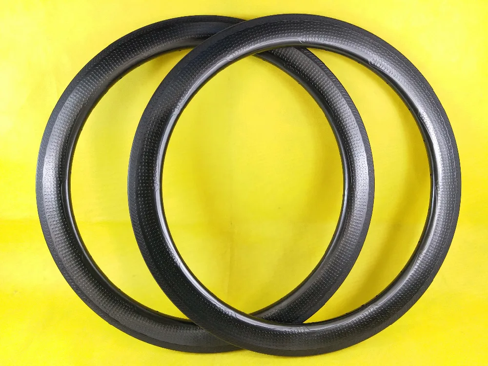 Clincher dimensão de carbono completo para bicicleta, aro de bicicleta ...