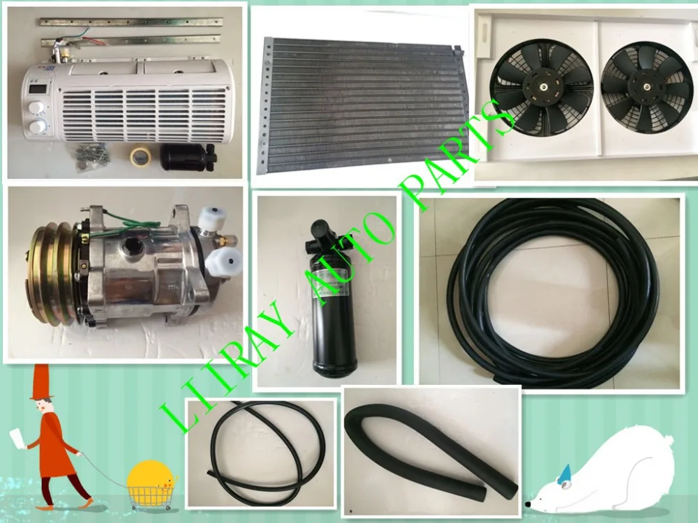 AUTO-AIR-CONDITION-SYSTEM-WITH-AC-COMPRESSOR-EVAPORATOR-CONDENSER-DRIER ...