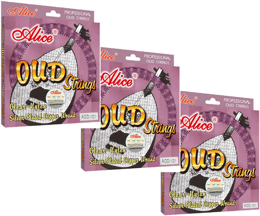 3 세트 AOD 101 클리어 나일론 실버 도금 구리 상처 10 oud strings|oud strings|nylon ...