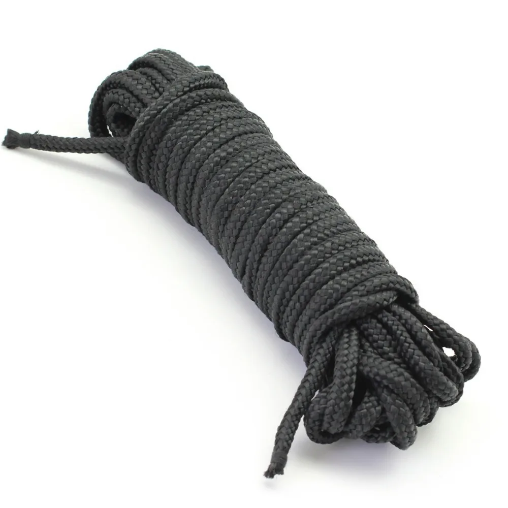 10 Meter Long Sex Restraint Nylon Rope Black Nylon Sex Rope For Adult