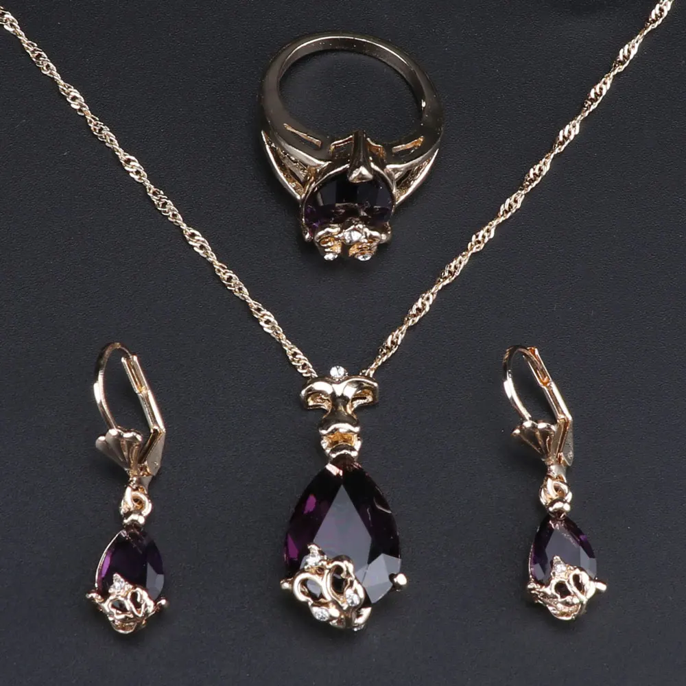 OEOEOS Best Selling Gold Color Women Fashion Wedding Jewelry Sets ...