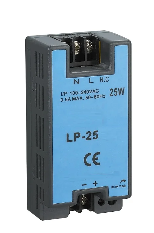 5v switching power supply 25w LP 25 5 din rail mounting 5vdc 4a single ...