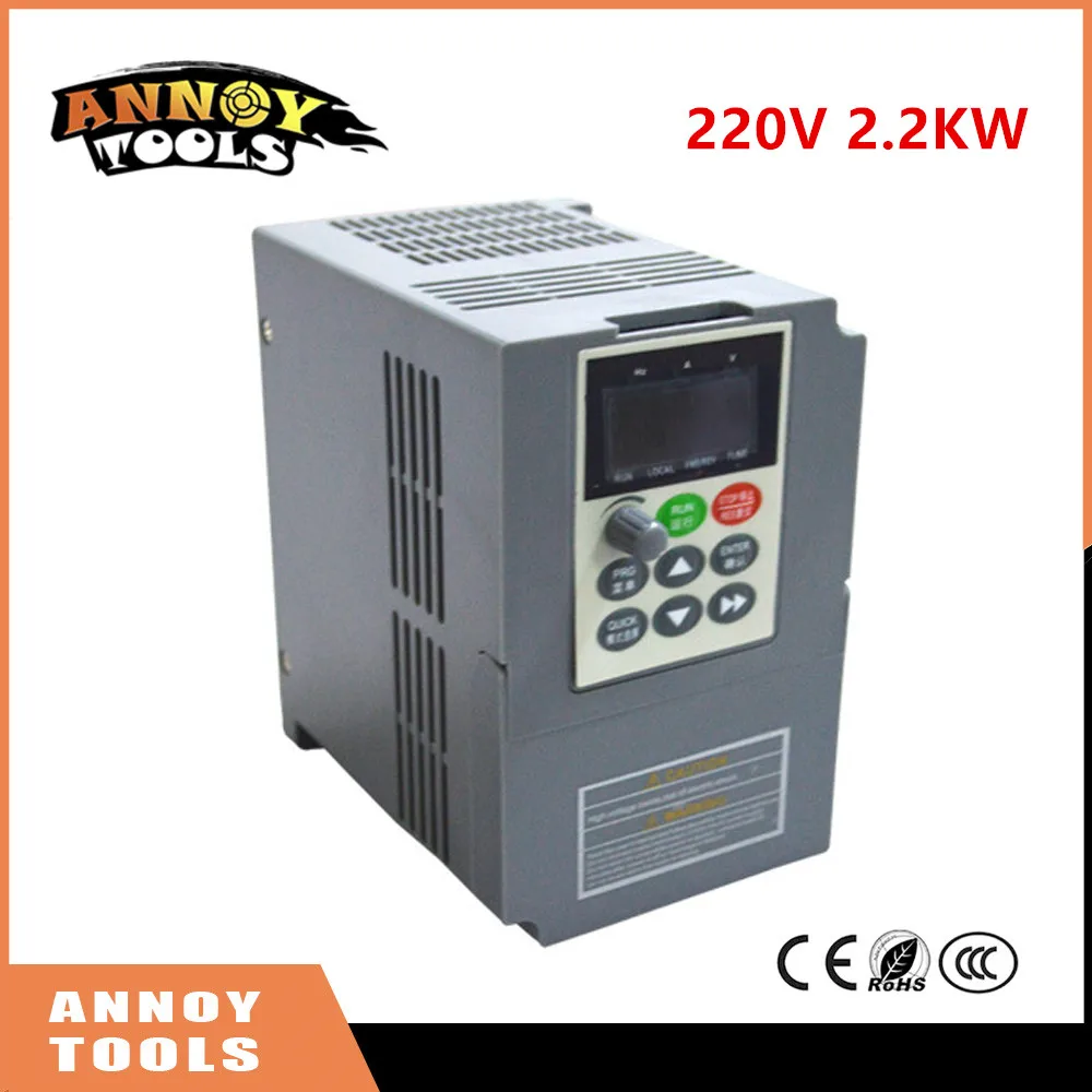 2.2KW 220V single phase input frequency inverter 9.6A, 220v 3 phase ...