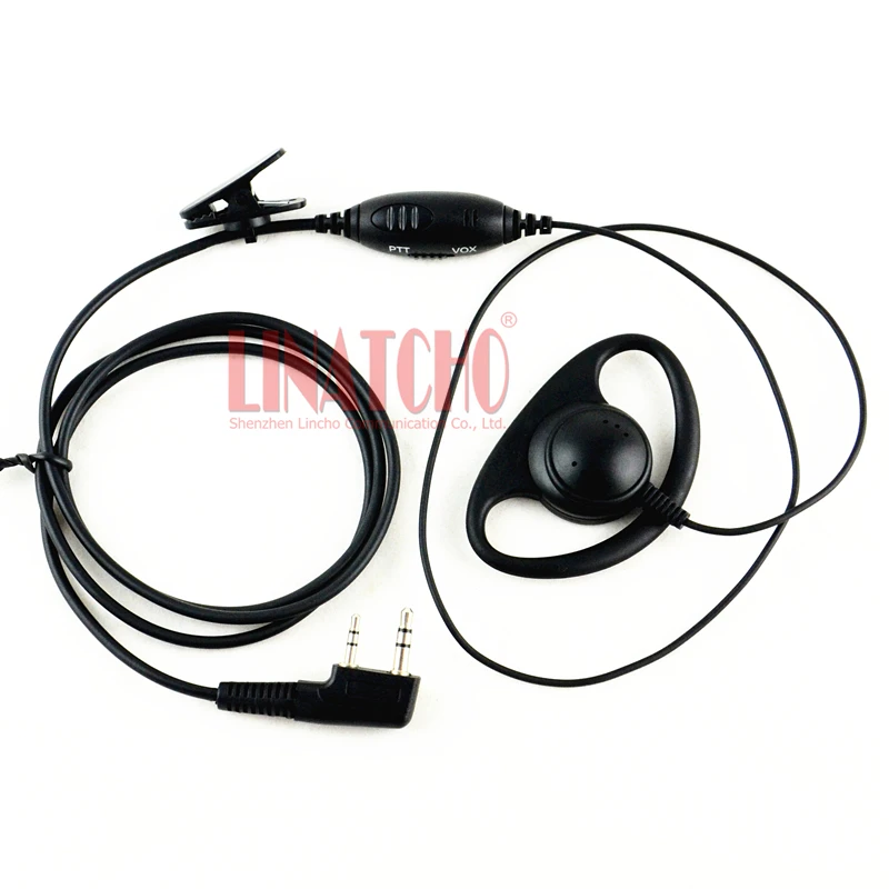 Good Quality D Shape Ptt Vox Mic Walkie Talkie Interphone Professional ...