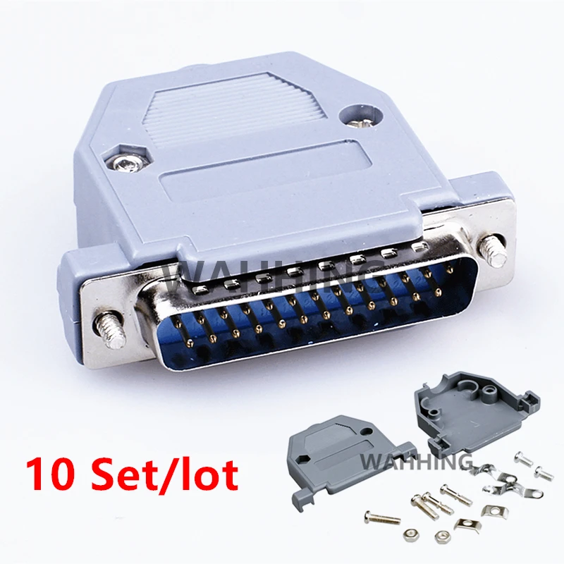 10-Set-DB25-Centronics-Port-Connector-DB25-25Pin-Male-socket-Plug ...