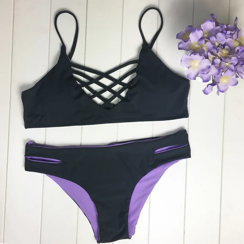 2018 Bikini Black Hollow Out Women Sexy Bikinis Mujer Brasileno With