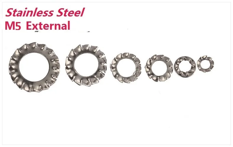 ! 1000pcs M6 Externall 304 Stainless Steel Internal/external Shakeproof ...