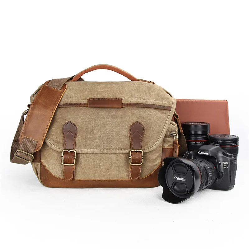 2019-camera-bag-waterproof-canvas-photography-shoulder-Messenger-bag ...