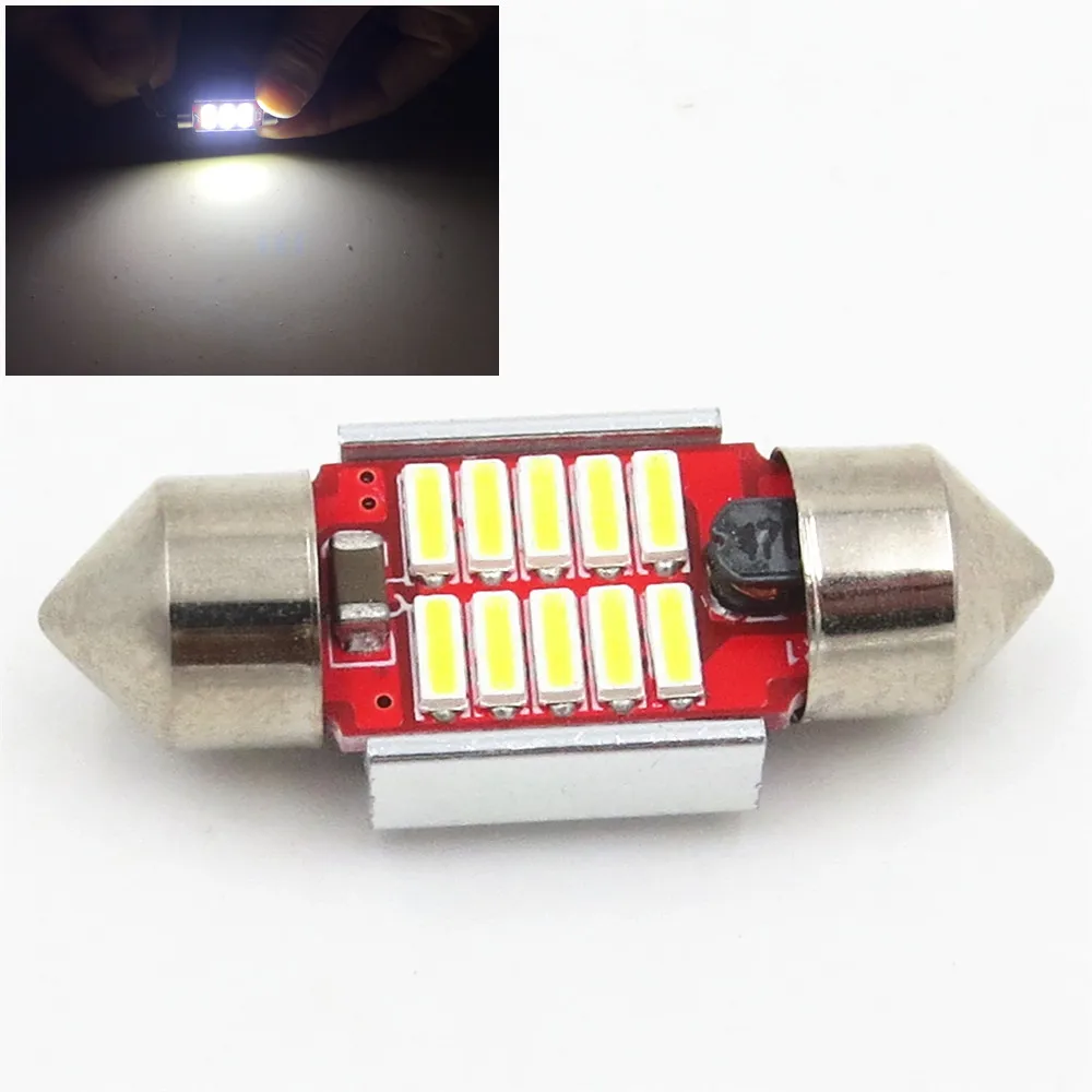 1X Festoon 31MM LED Bulb C5W C10W CANBUS ERROR Free 10 SMD 4014 ...