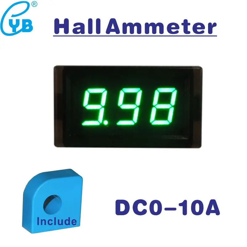 Led Dc Current Indicator Current Meter Hall Sensor Dc 10a Power Supply ...
