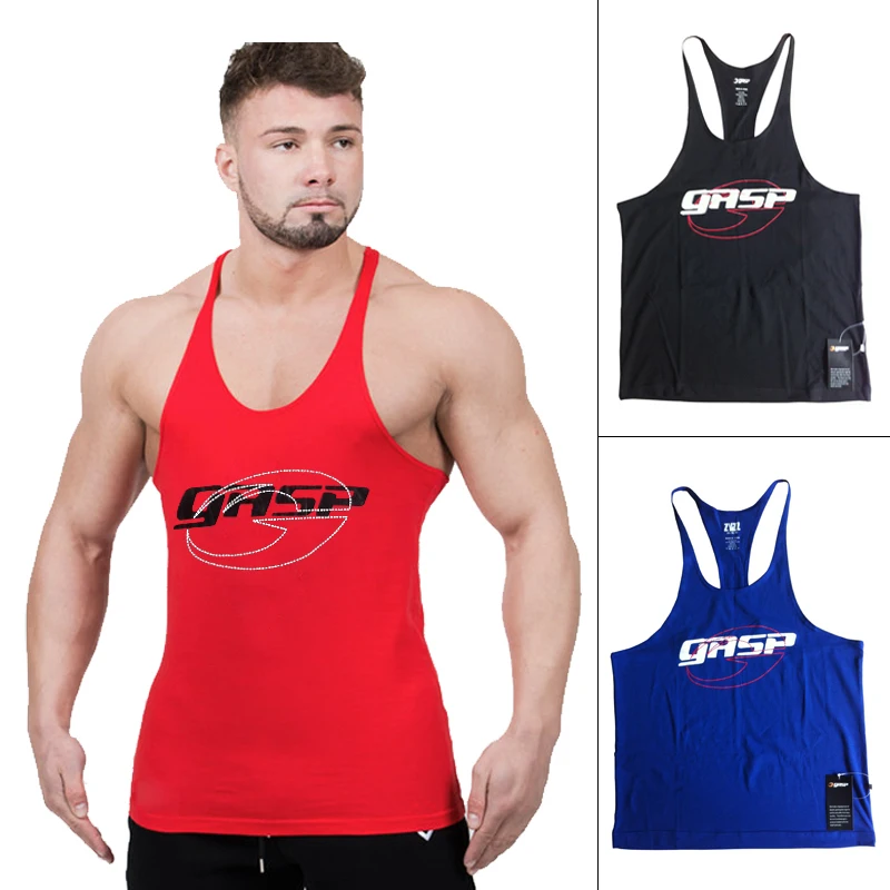 GASP Bodybuilding Stringer Tank Tops Men Vest Singlet Muscle Sleeveless ...