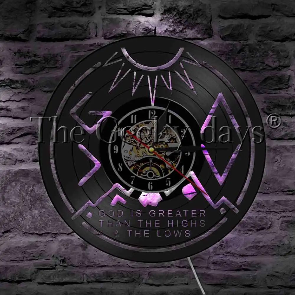 God Is Greater Than The Highs & The Lows Wall Clock With Led Backlight ...