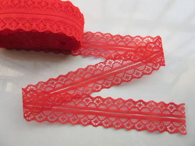 Hot! Free shipping 10 yards of beautiful red lace ribbon, 10 yards, 2.8 ...