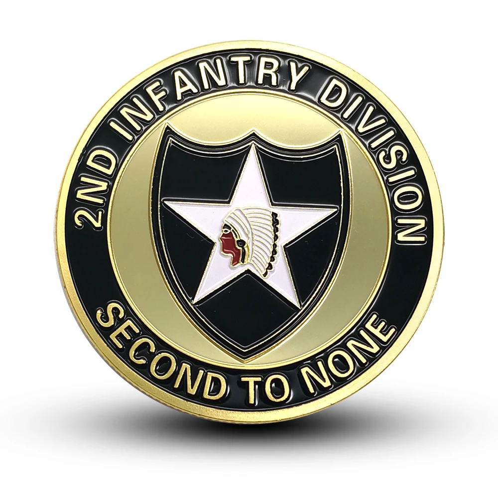 Challenge Coins U.S. ARMY 2nd Infantry Division "second To None" 24K ...