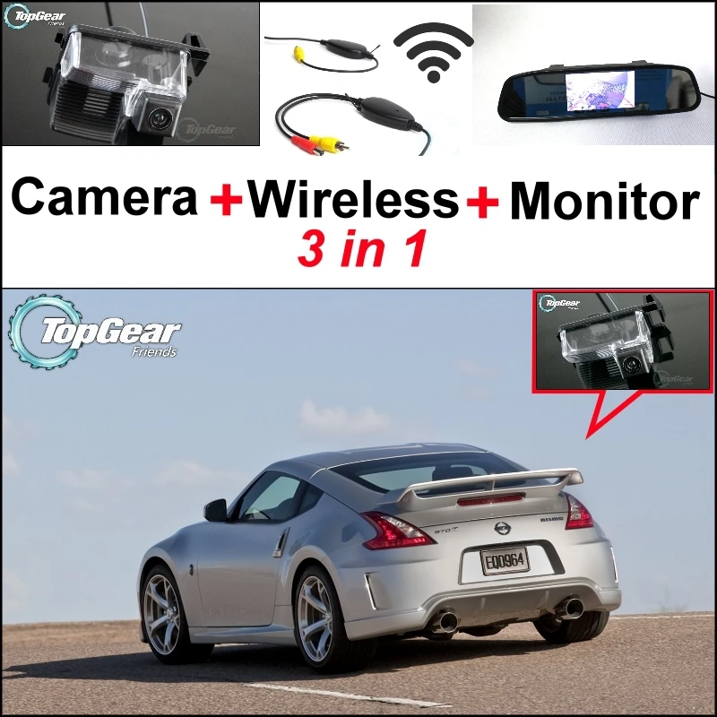 3 In1 Special Rear View Camera + Wireless Receiver + Mirror Monitor ...
