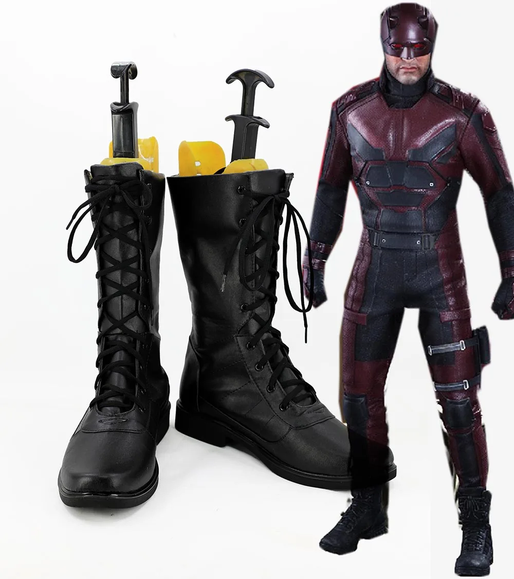 Daredevil Matt Murdock Cosplay Boots Shoes Black Boots Custom Made ...