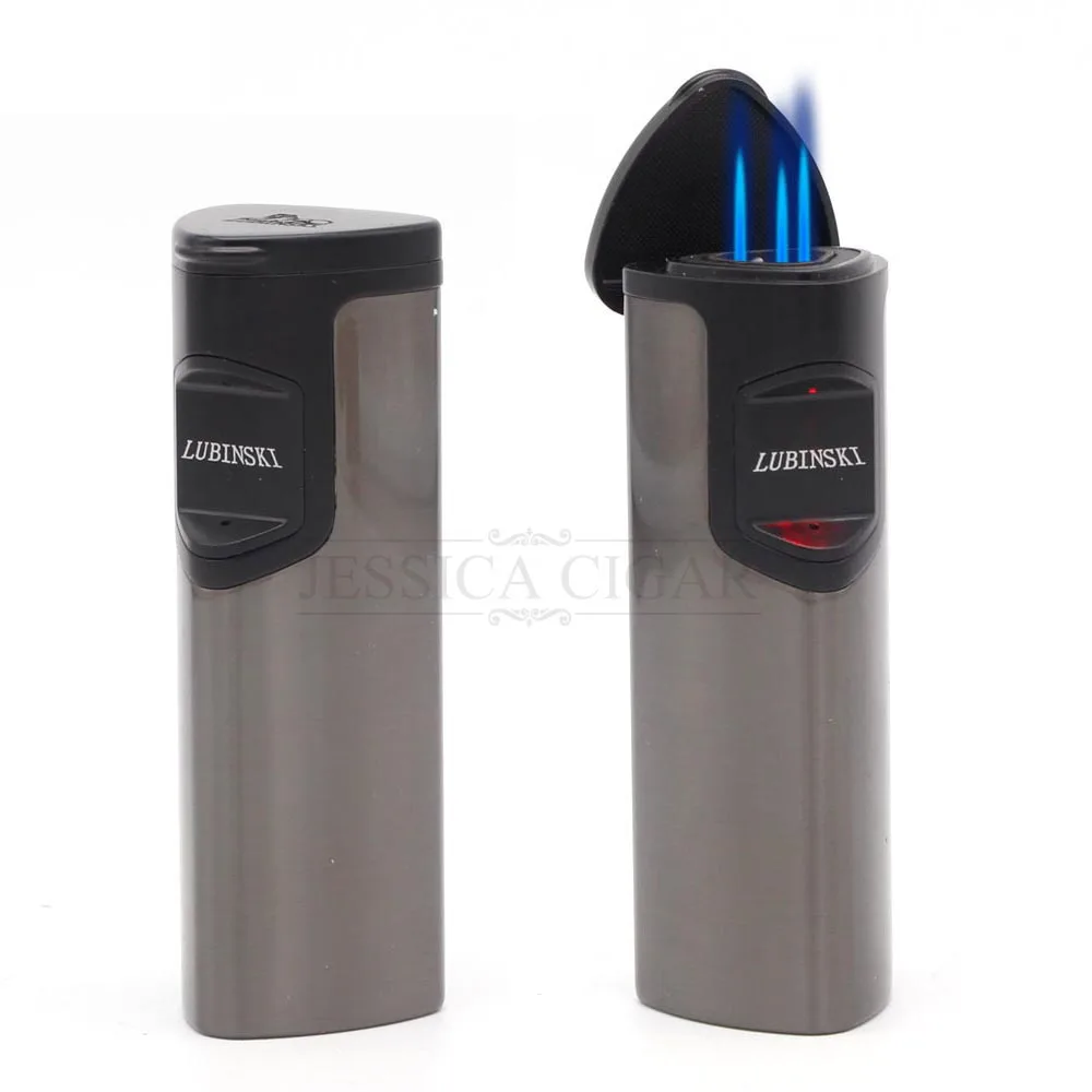 Lubinski Refillable Gas Butane Lighter Touch Laser Induction 3 Jet ...