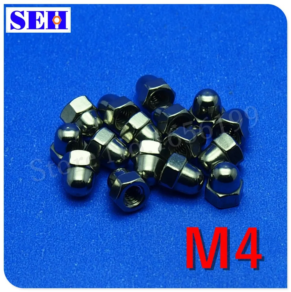 50pcs Nut M4 Hex Cap Nuts Protection Cover Dome Head Hex Nuts 304 ...