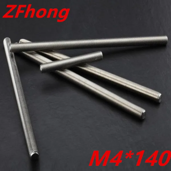 20PCS thread rod M4*140 stainless steel 304 thread bar|threaded rod ...