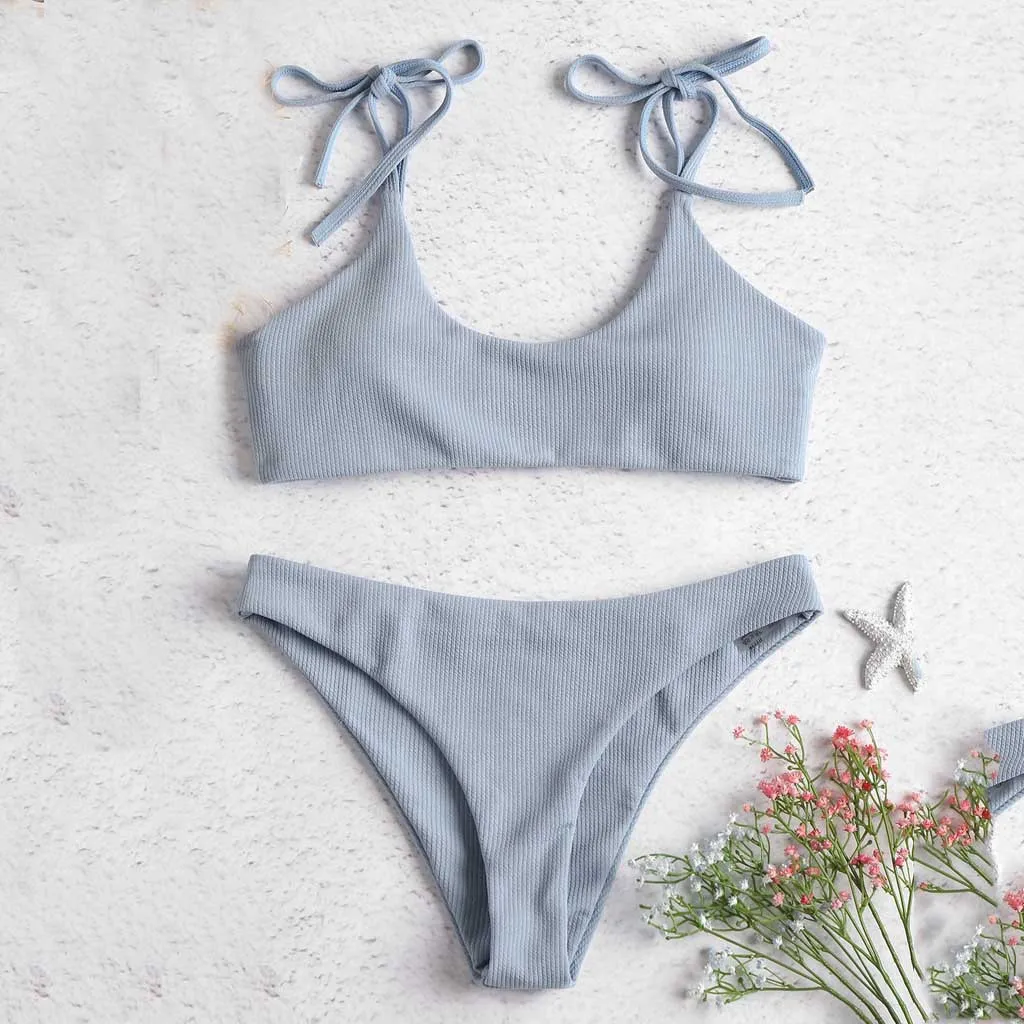 2 Piece Sexy Swimsuit Bikinis 2019 Mujer Swimwear Women High Waisted ...