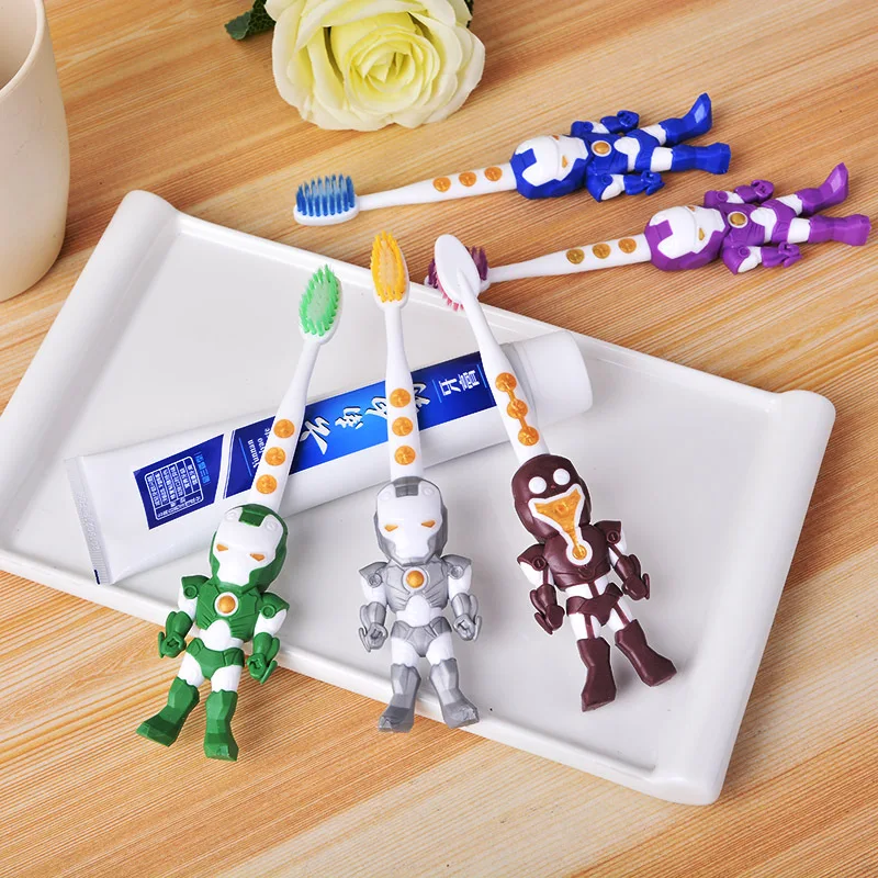 Children Cute Cartoon Toothbrush teeth Protective Toothbrushes baby ...