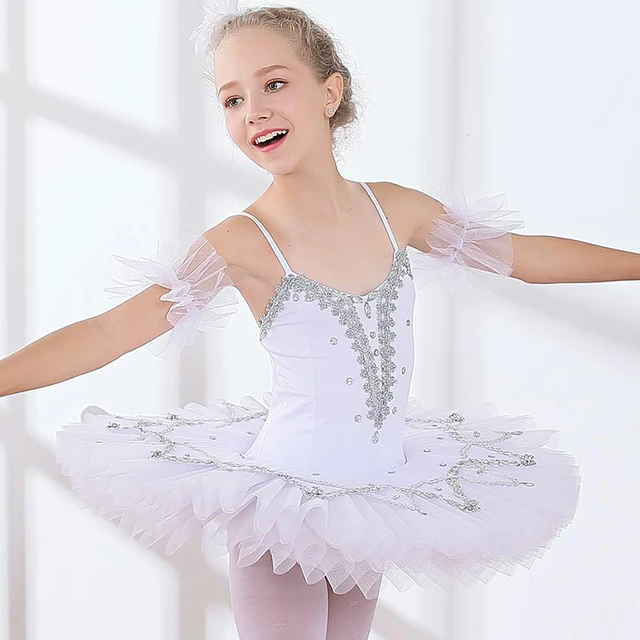 Kids Sequined Swan Lake Ballet dance Costumes Professional Tutu Ballet ...