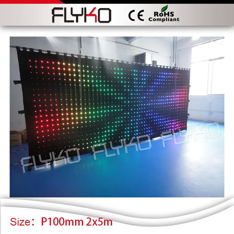 Flexible DMX Control P10 2x5m Professional Backdrop Decoration Rental ...