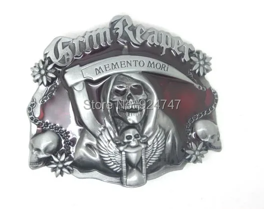Grim Reaper Memento Mori Skull Belt Buckle|belt buckle|skull belt ...
