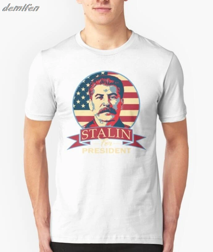 Men Print Allied Nations Joseph Stalin T-shirt O-neck Short Sleeves ...