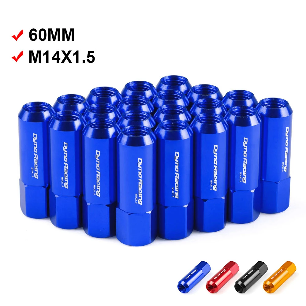 Dynoracing 60MM M14 X 1.5 Wheel Nuts New 20PCS Racing Lug Wheel Nuts Screw Aluminum Lug nut ...