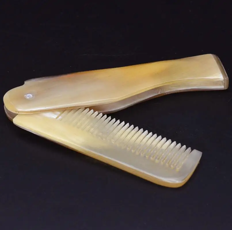 Foldable-Horn-comb-Portable-Folding-Comb-Anti-Static-Hairbrush-Handmade ...