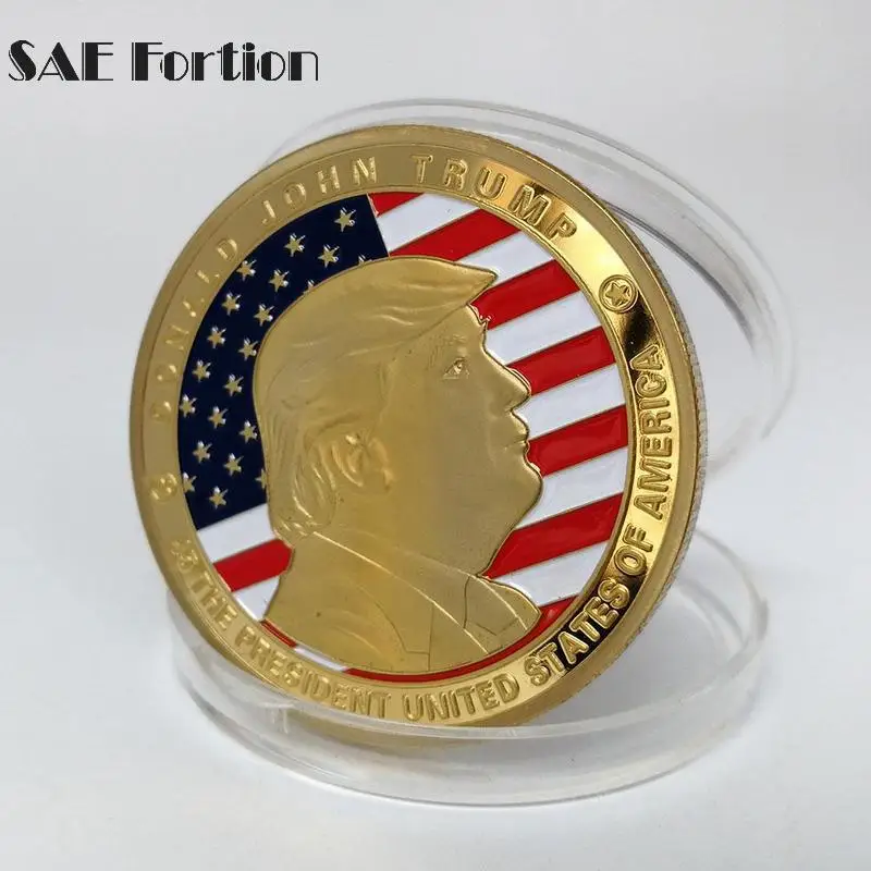 New US President Donald Trump Coin Collection Gold Plated Copy Coin ...