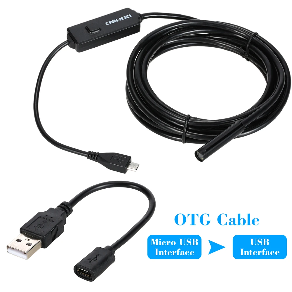 OWSOO 8 мм 2MP USB эндоскоп 1/2/3/5 м кабель Android Мини ...