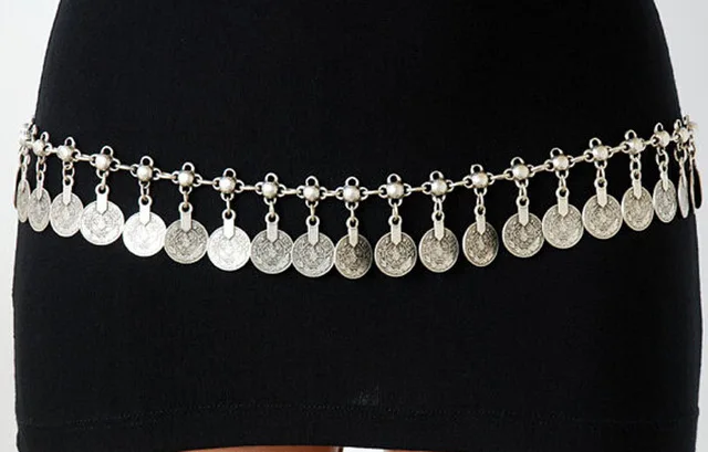 Ethnic Bohemian Boho Turkish Gypsy Silver Dangle Hippie Flower Coins ...