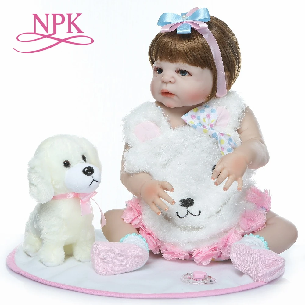 Npk 23 Inch Bebe Doll Reborn Baby Realistic Full Body Silicone ...